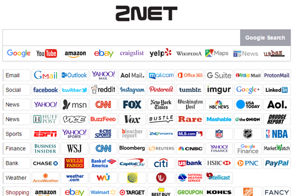 2net.us StartPage - Best Homepage With The Best Websites